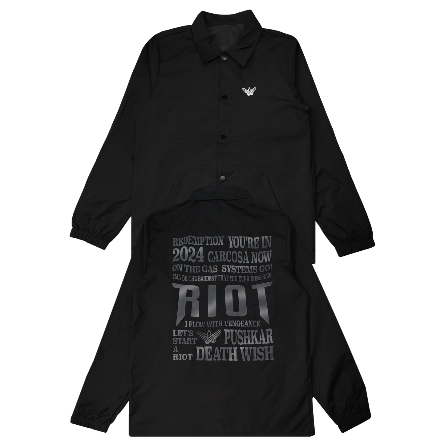RIOT - Death Wish Reflective Coaches Jacket – KT8 Merch Co