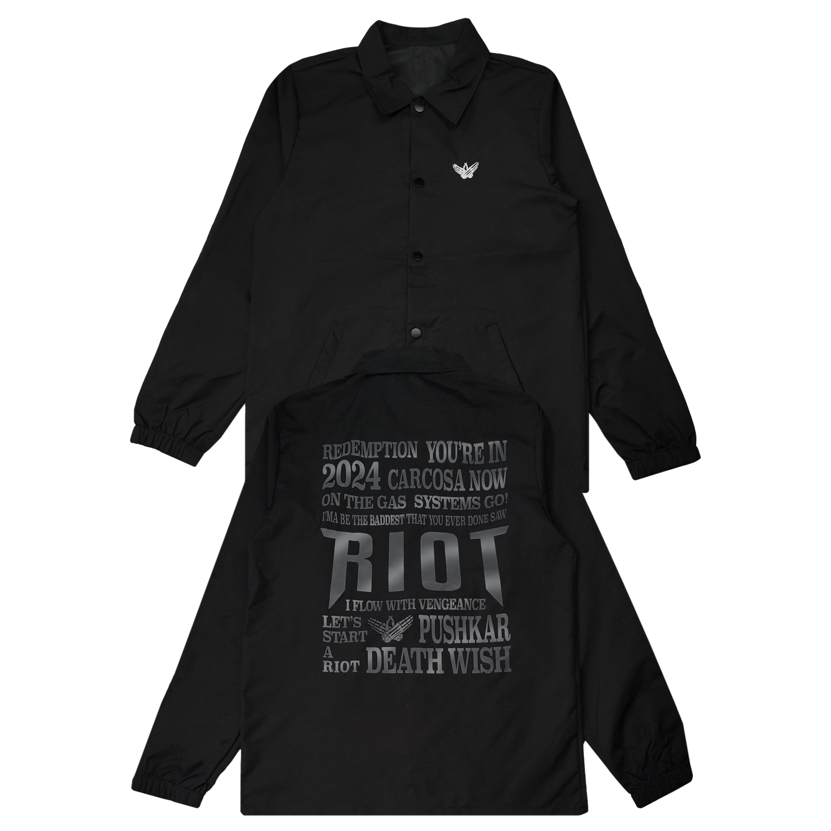 RIOT - Death Wish Reflective Coaches Jacket – KT8 Merch Co
