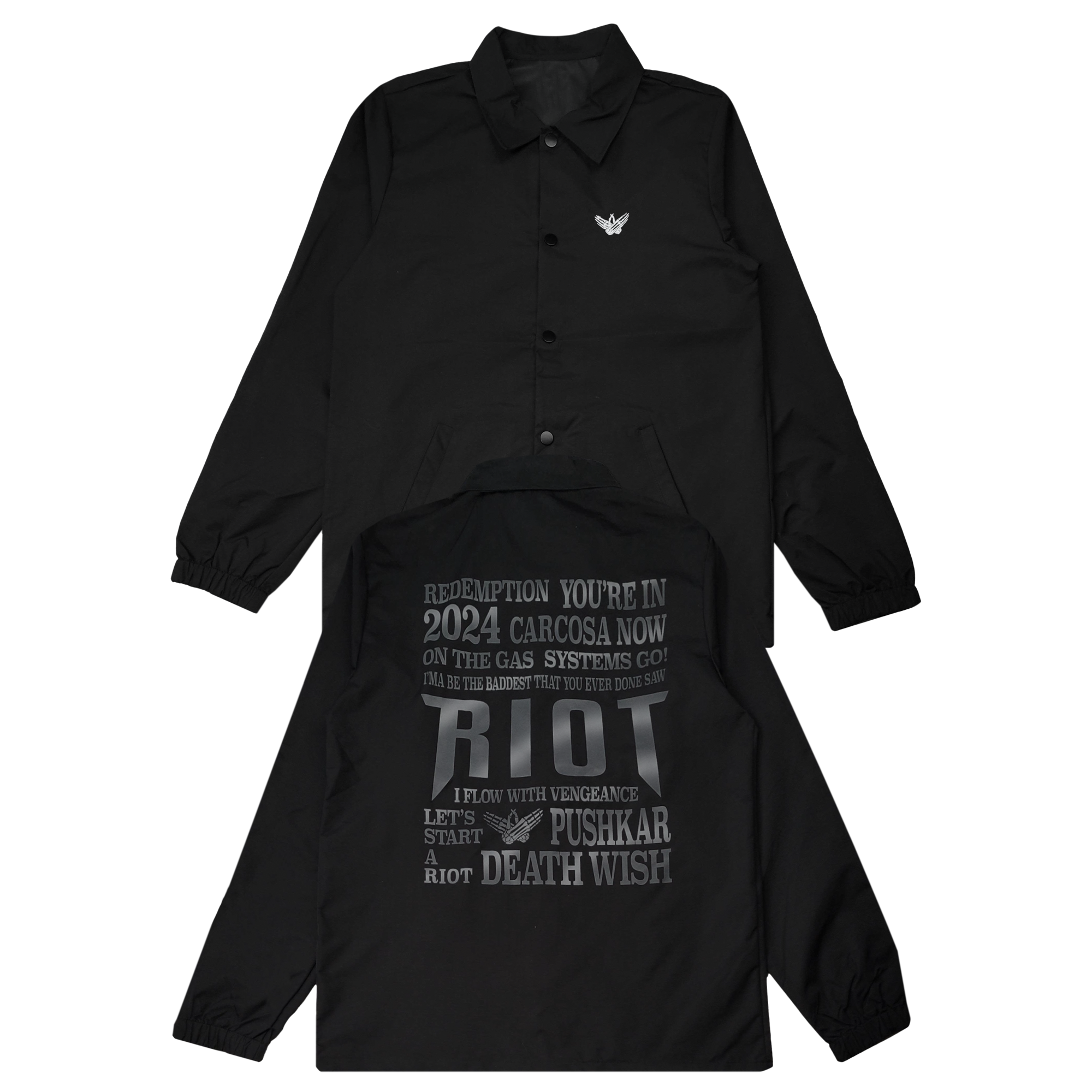 RIOT - Death Wish Reflective Coaches Jacket – KT8 Merch Co