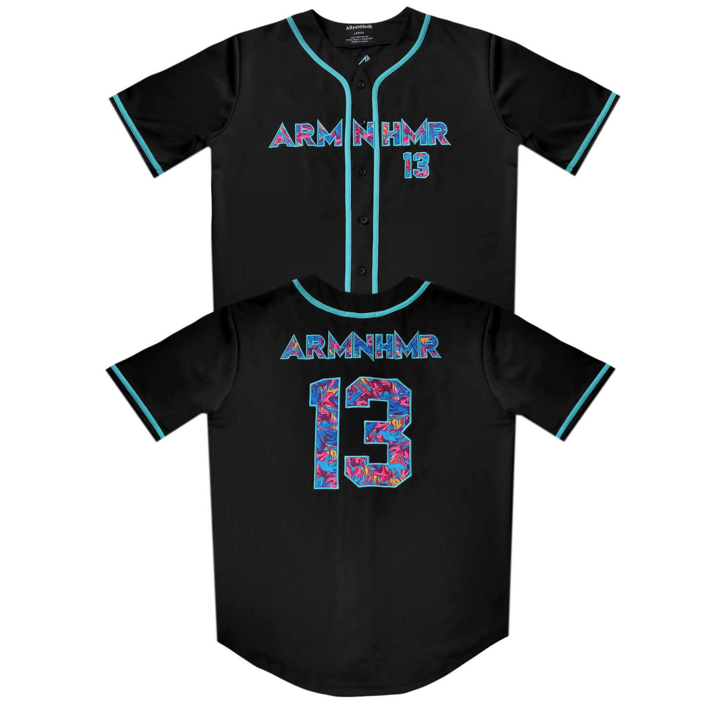 ARMNHMR - Ice Baseball Jersey - Blue / Black – KT8 Merch Co