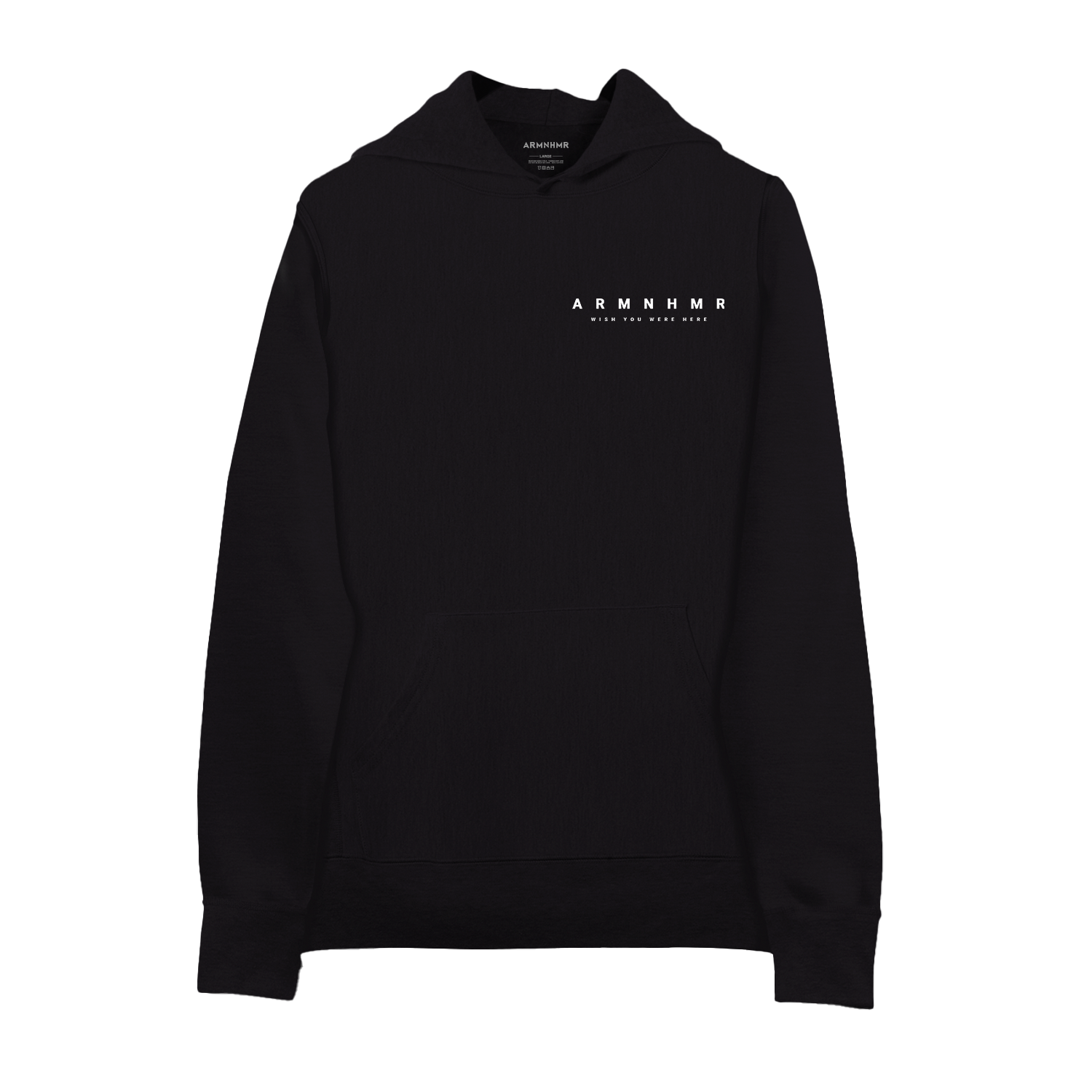 ARMNHMR - Wish You Were Here - Black Pullover Hoodie – KT8 Merch Co