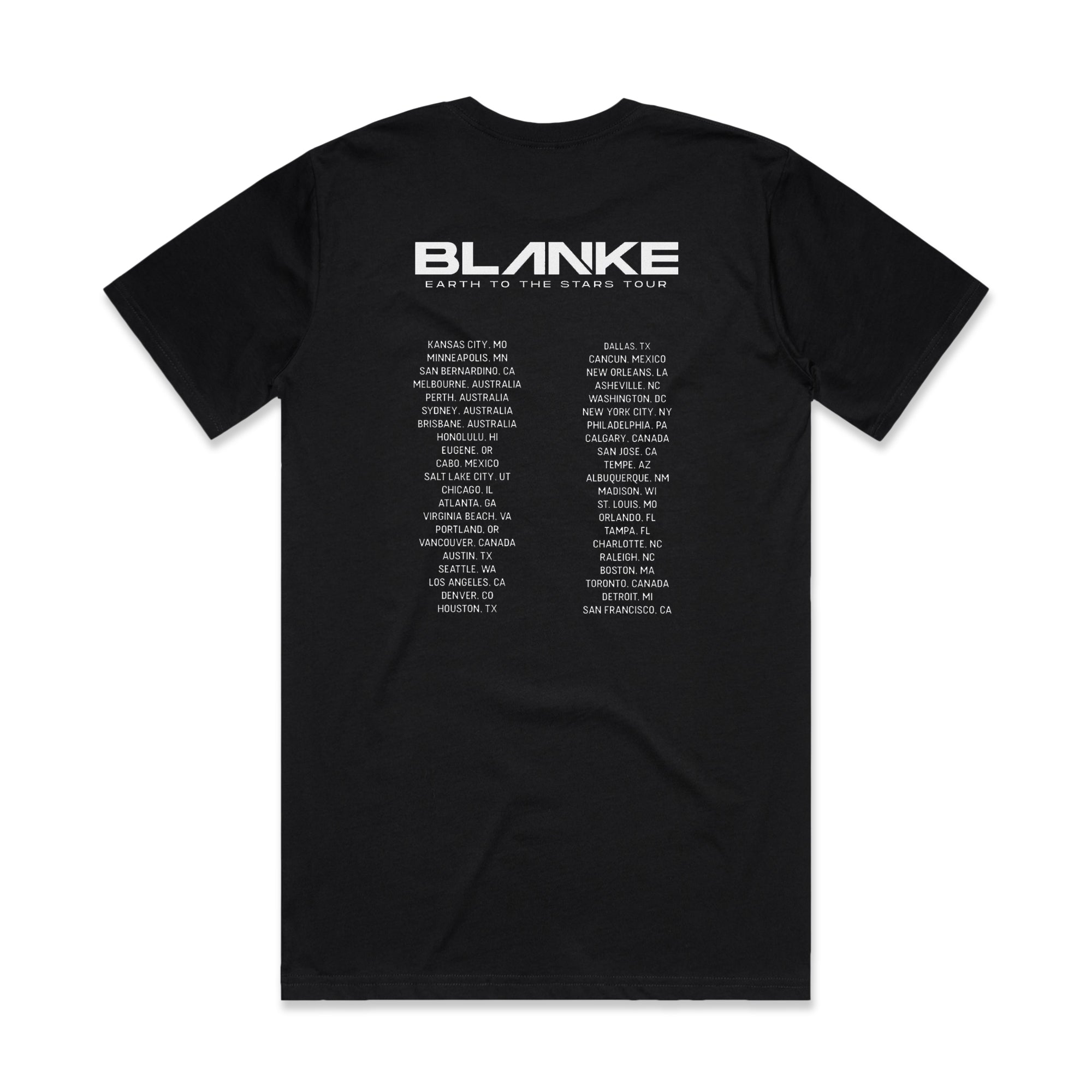Blanke - Earth To The Stars - Tour Tee – KT8 Merch Co