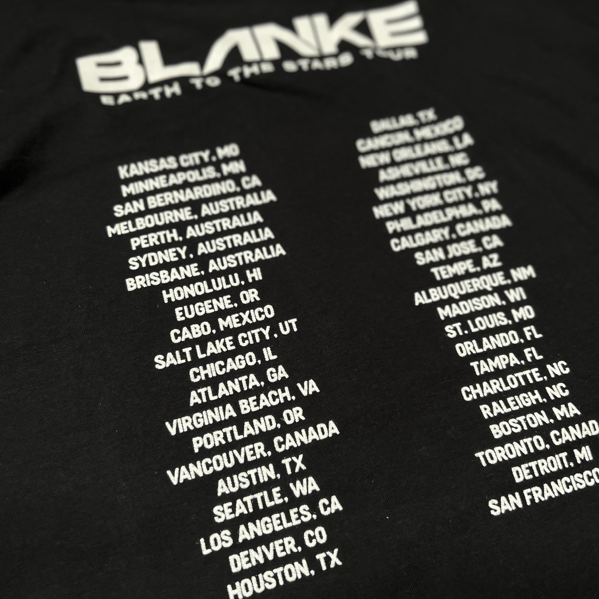 Blanke - Earth To The Stars - Tour Tee – KT8 Merch Co