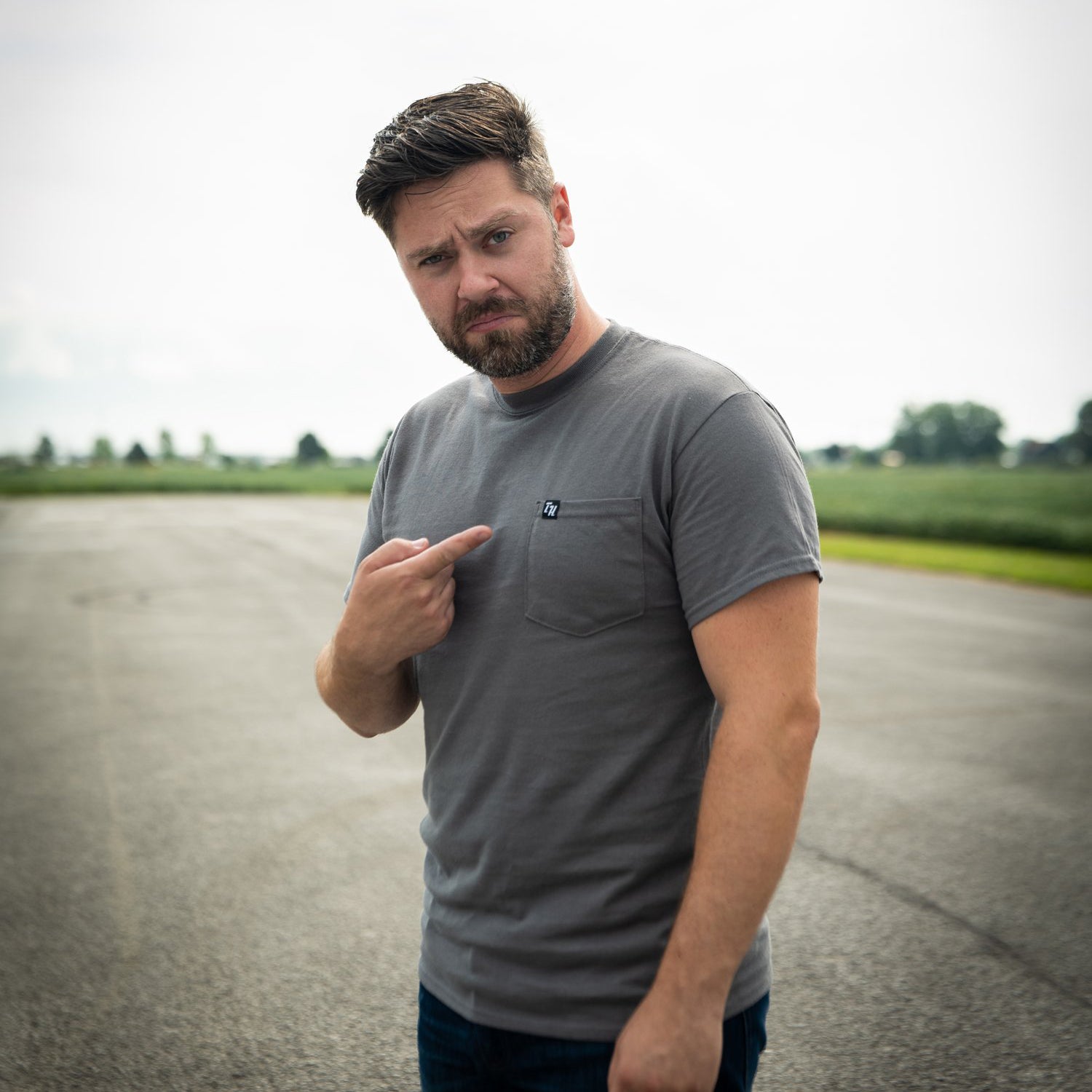 Throttle House - Logo - Charcoal Pocket Tee – KT8 Merch Co